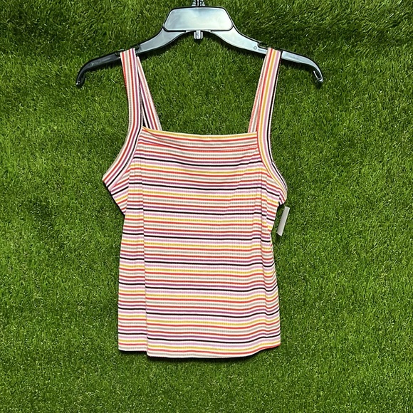 Project Social T | Tops | Pst Stripped Rainbow Tank Top | Poshmark